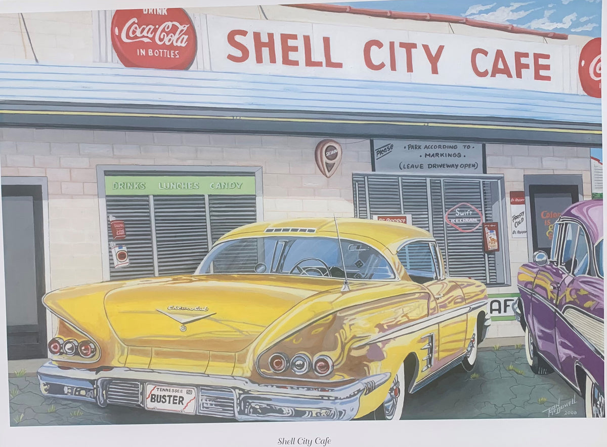 "Shell City Cafe" (In Portland TN) - Print – Ronnie McDowell Art